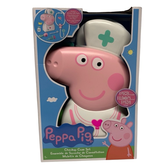 Toys | Peppa Pig Checkup Case Set With Carry Handle 8piece Doctor Kit ...